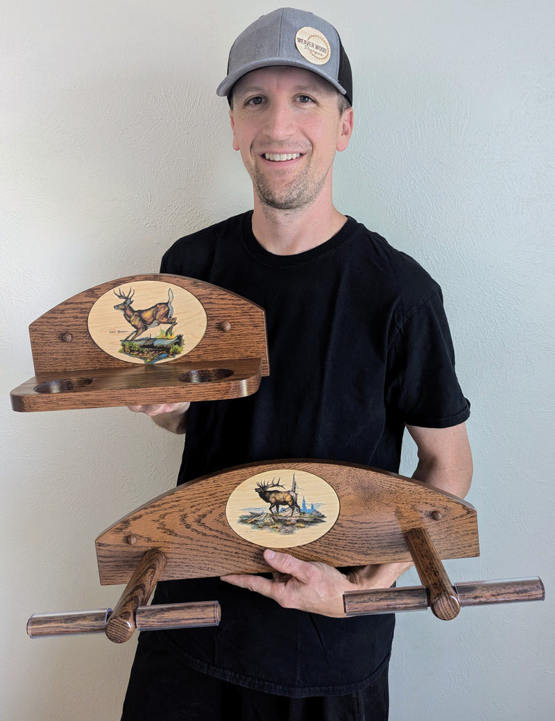 Wall Mounted Solid Oak Gun Racks – Weaver Wood Designs
